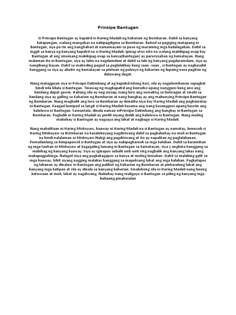 Prinsipe Bantugan | PDF