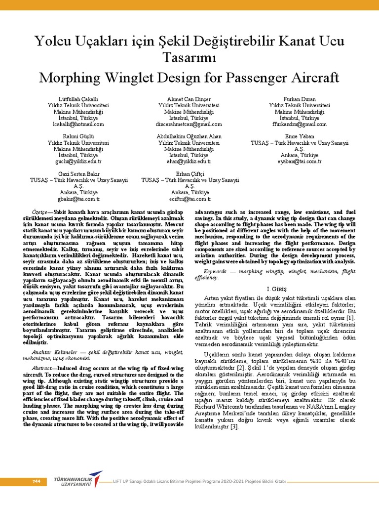 Morphing Winglet Design For Passenger Aircraft | PDF | Aircraft