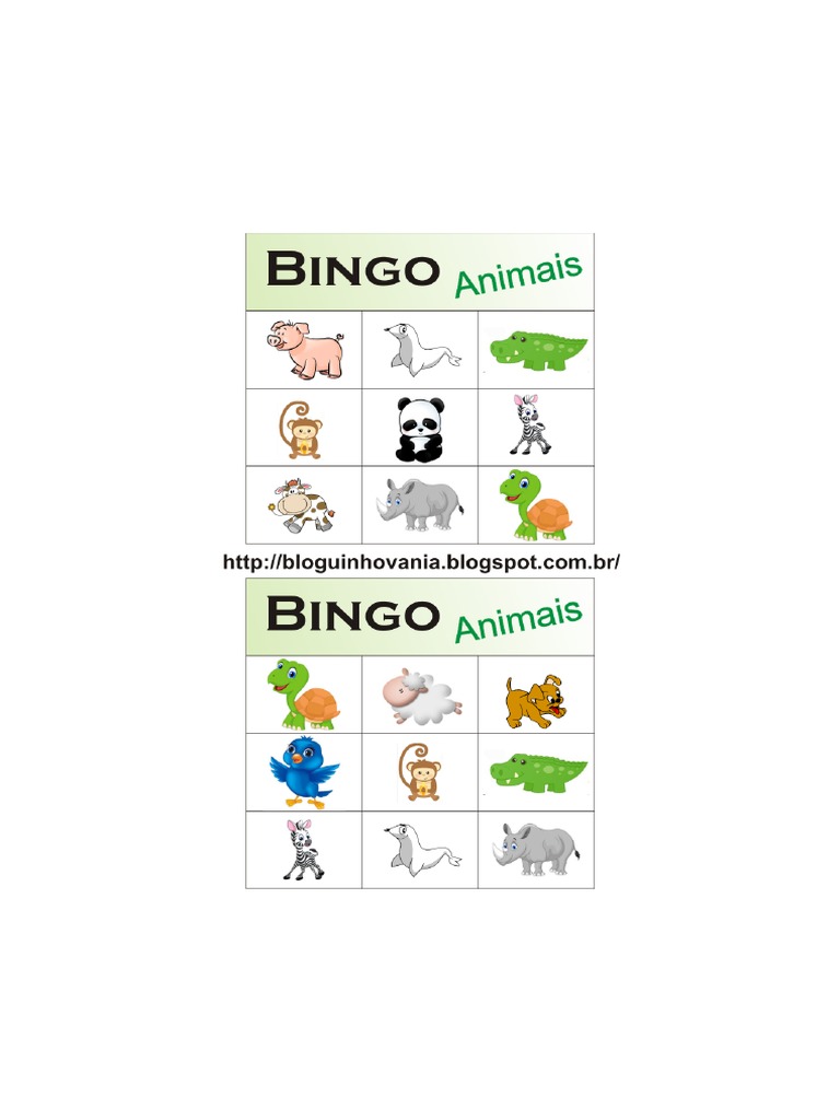 Bingo de Animais | PDF