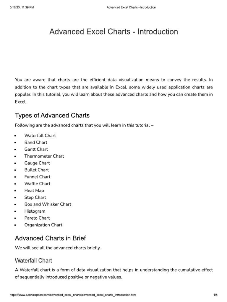 Excel Charts 1 Pdf