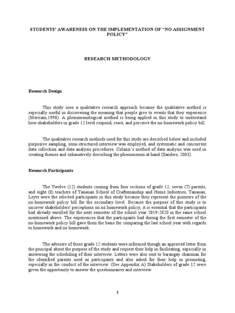 Understanding No Assignment Policy Impact | PDF | Homework ...