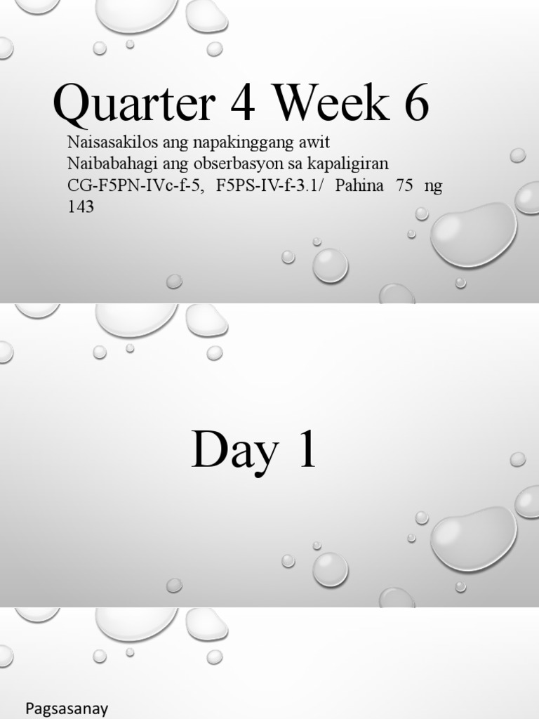 Quarter 4 Week 6 | PDF