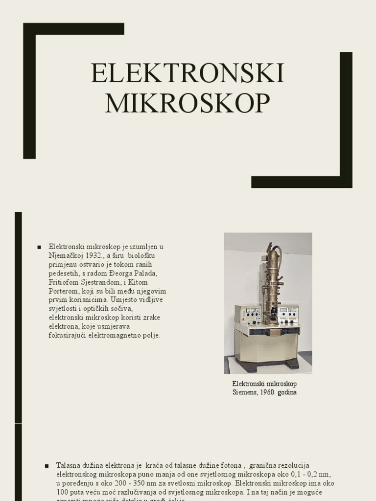 Elektronski Mikroskop | PDF
