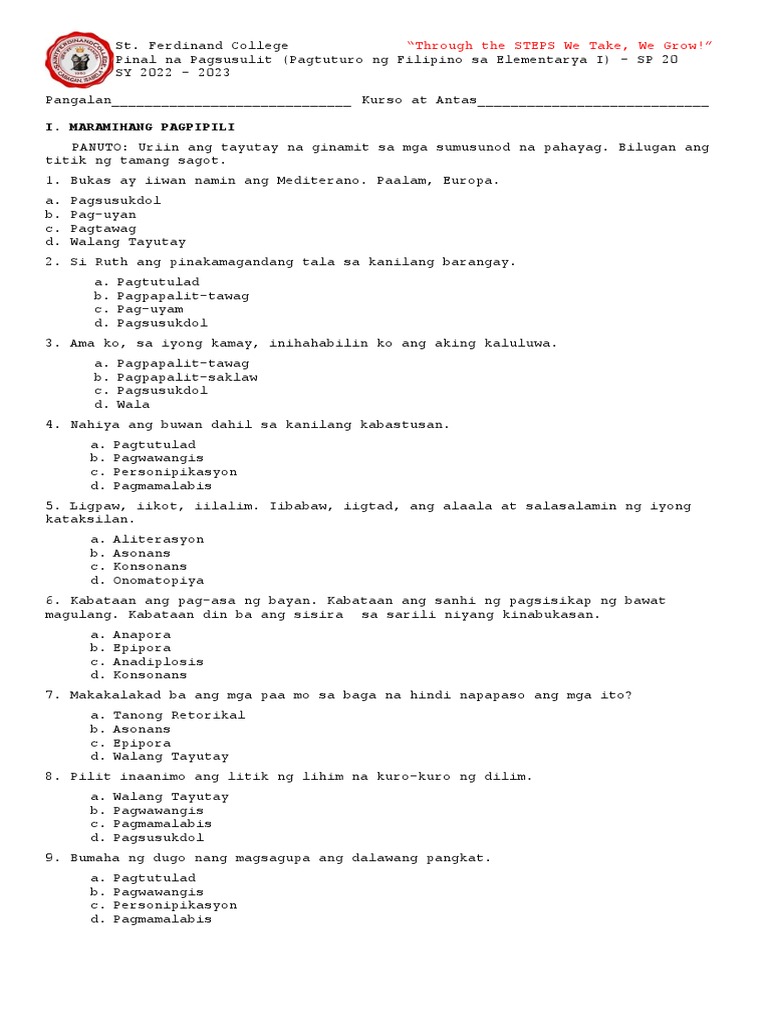 Final Examination - SP 20 | PDF