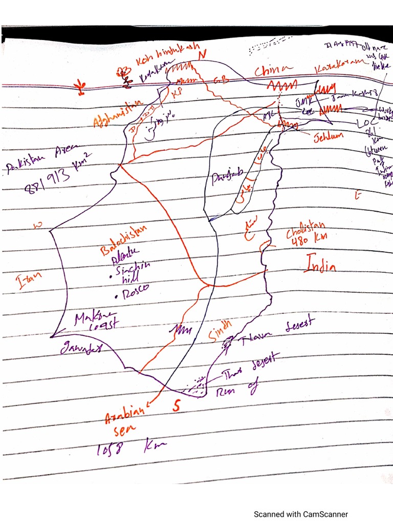 Pak Geography Handwritten Notes | PDF