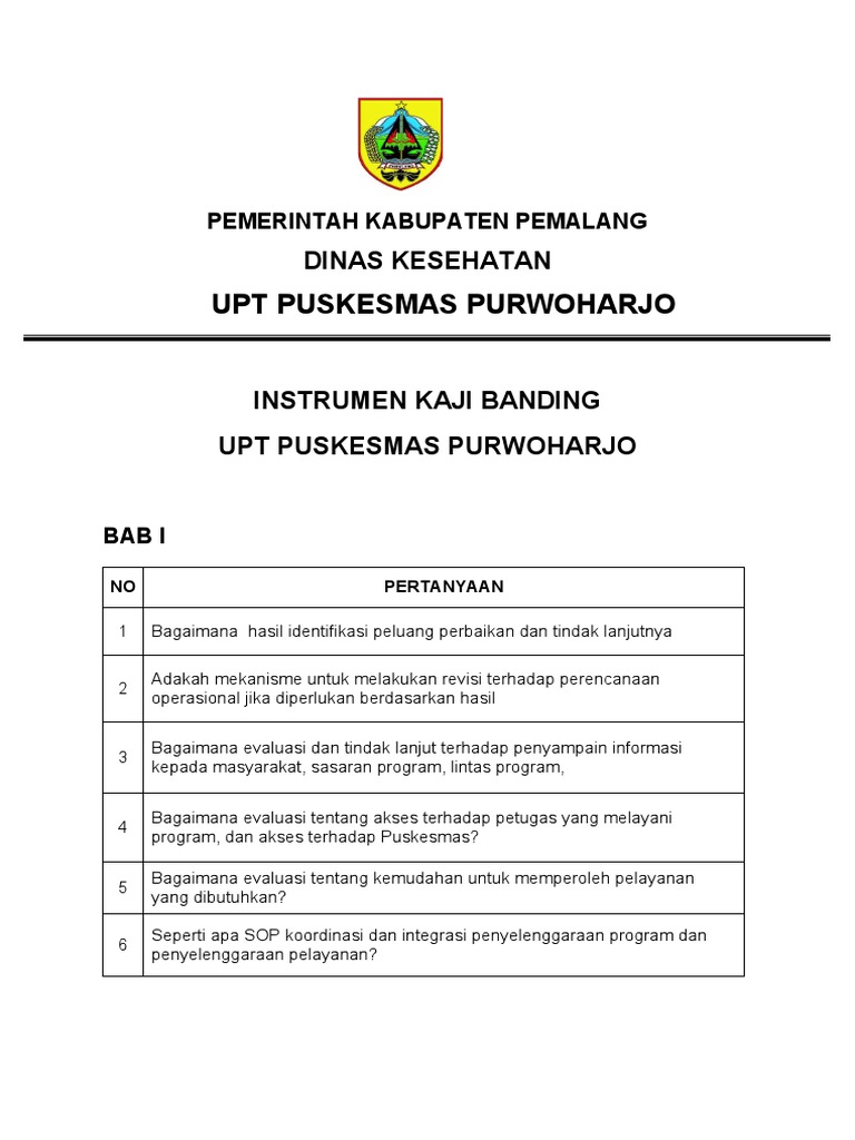 Instrumen Kaji Banding | PDF