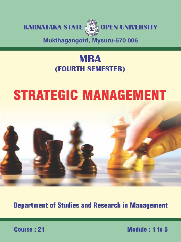 Mba FM 4sem 3course - 21 Strategic Management | PDF | Strategic ...
