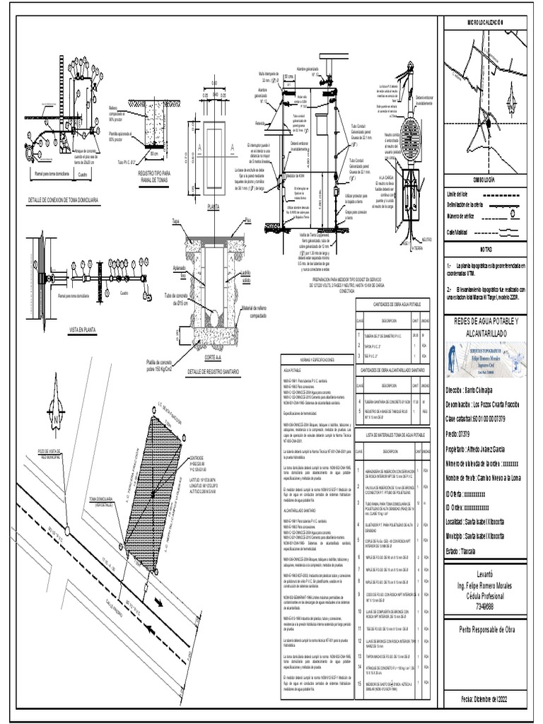 Redes de Agua Potable, Alcantarillado y Electrificación | PDF ...
