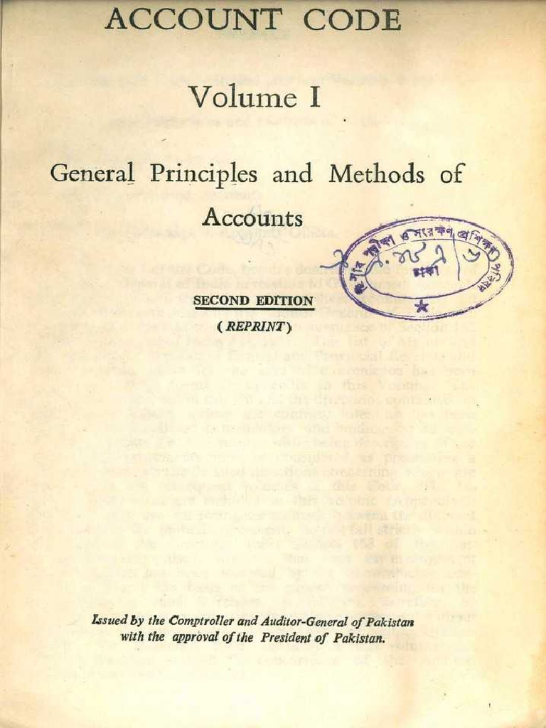 Accounts Code Volume I Old Version | PDF