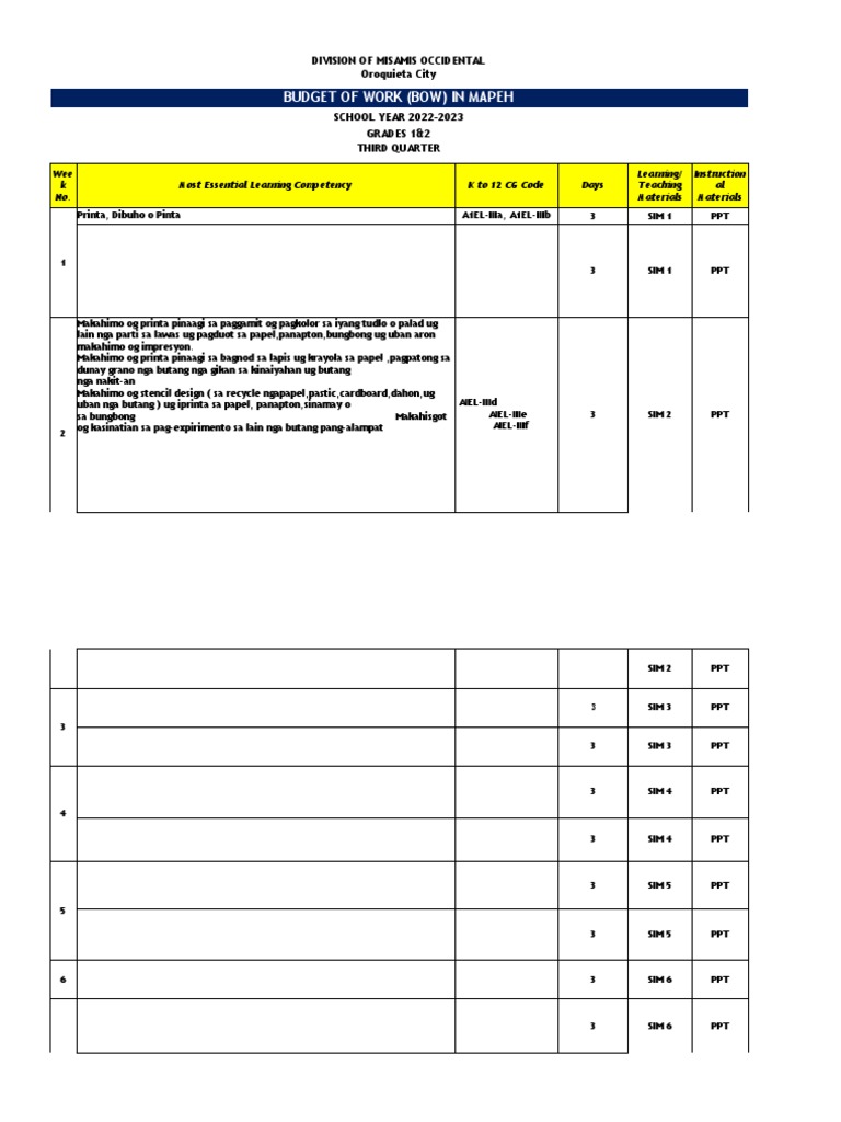 Bow q3 Grade 1 All Subjects | PDF | Shape | Quantity