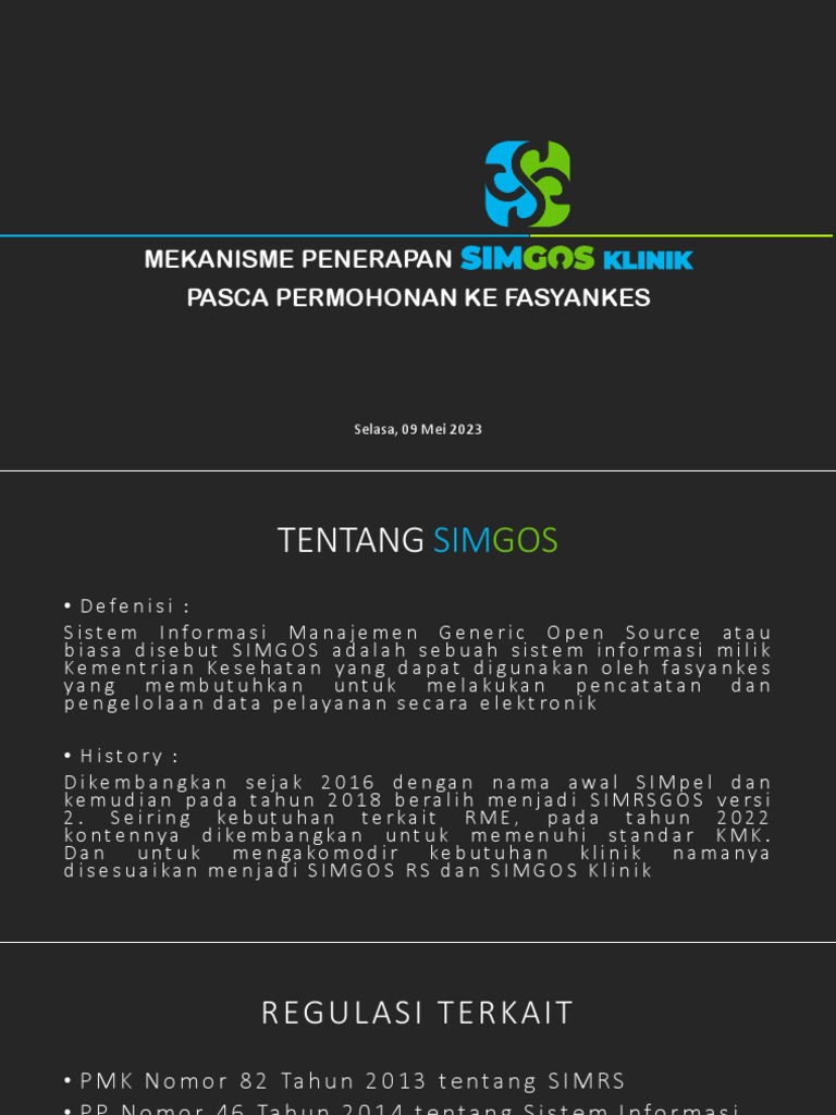 Mekanisme Penerapan SIMGOS Klinik | PDF