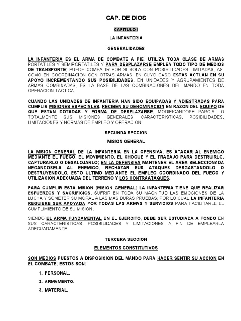 Tac - Inf.cap.i La Infanteria | PDF | Infantería | Ametralladora