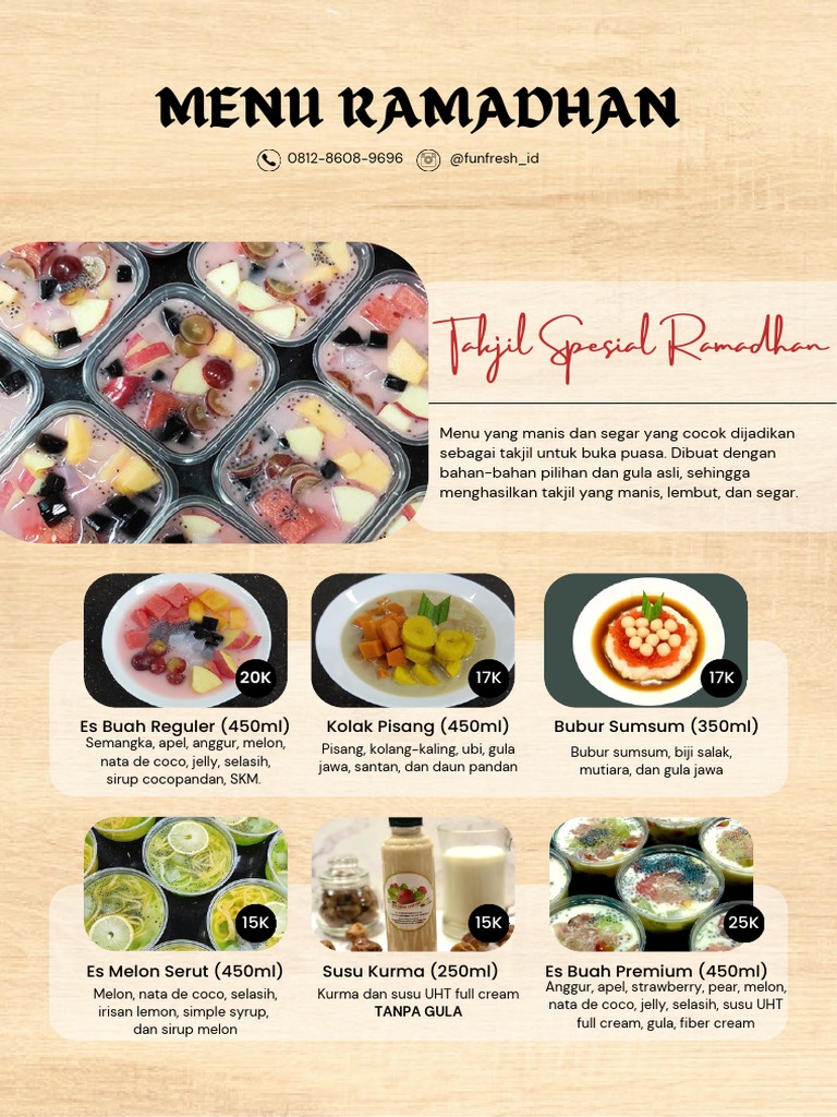 Menu Ramadhan Update 24 Maret 2023 | PDF
