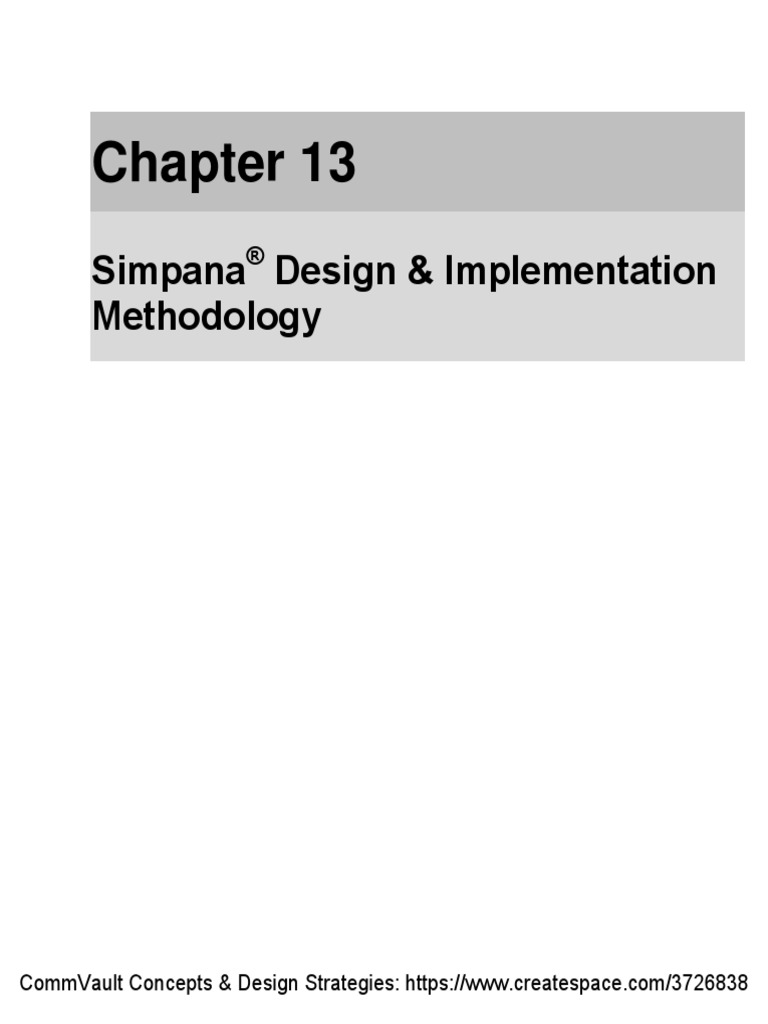 13 - Simpana® Design and Implementation Methodology | PDF | Business ...
