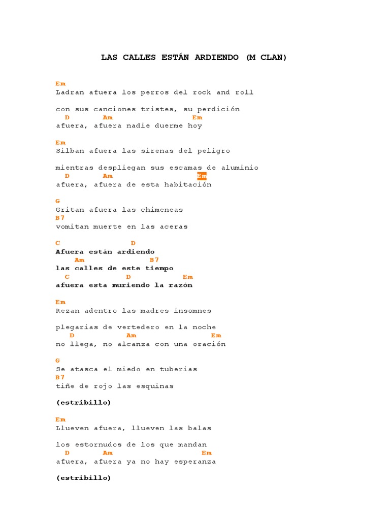 Llamando A Tierra Mclan Acordes Letra Guitarra Y Canto