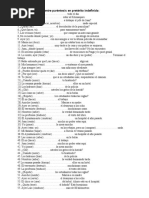 Actividades Indefinido-Imperfecto Homework | PDF