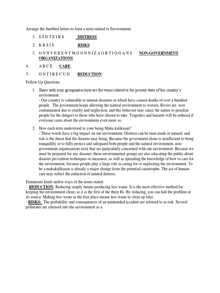 M5L1 Pre Task Jumbled Letters | PDF