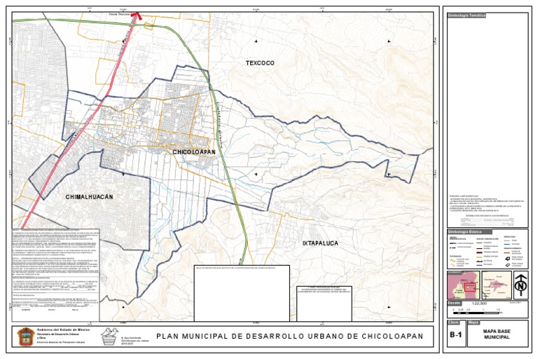 B-1 Mapa Base Municipal Chicoloapan | PDF | Ciencias fisicas | Geofísica