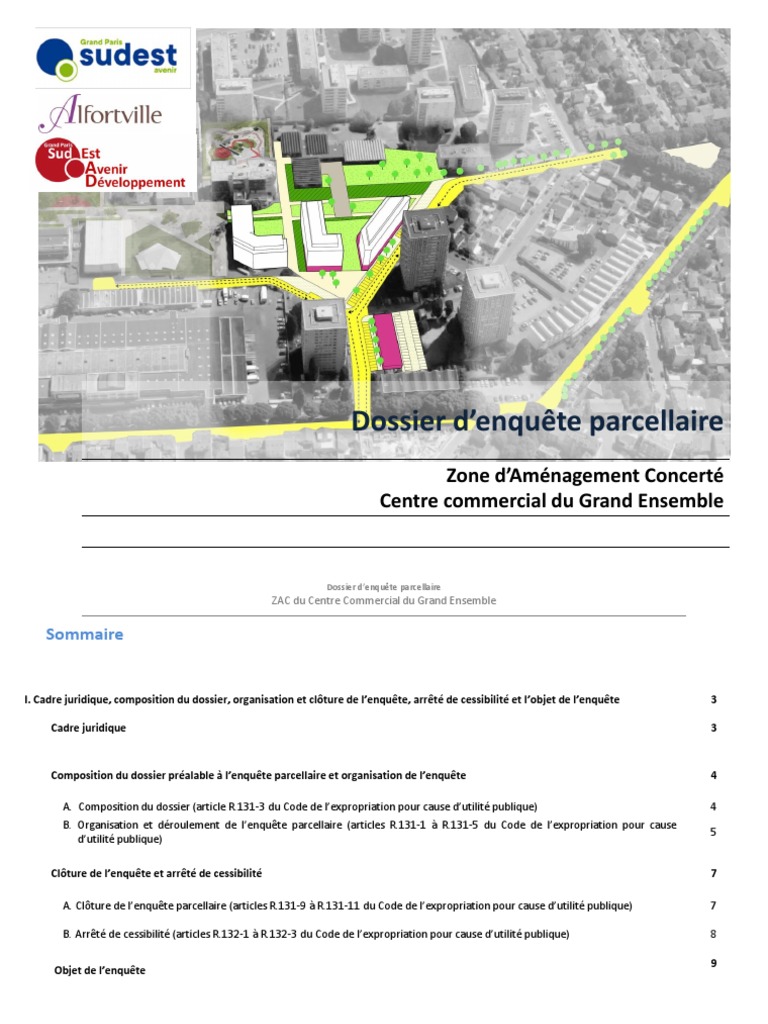 Dossier d'enquête parcellaire ZAC | PDF | Sciences sociales | Maison et ...