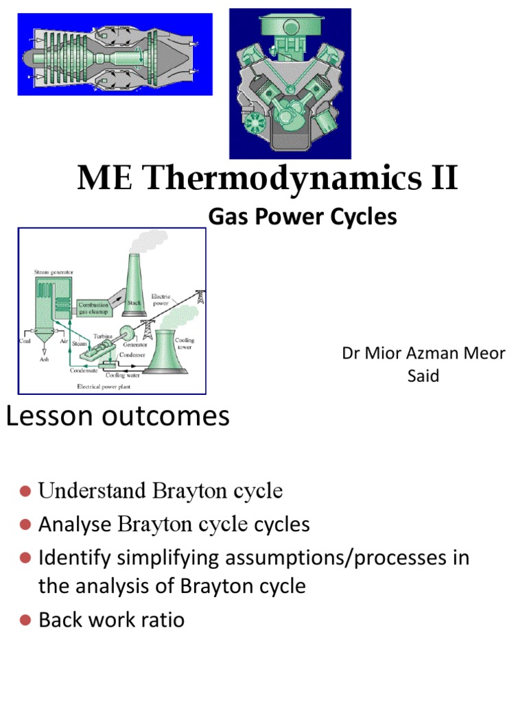 Gas Power Cycle - Part 2 v2 | PDF | Gas Turbine | Applied And ...
