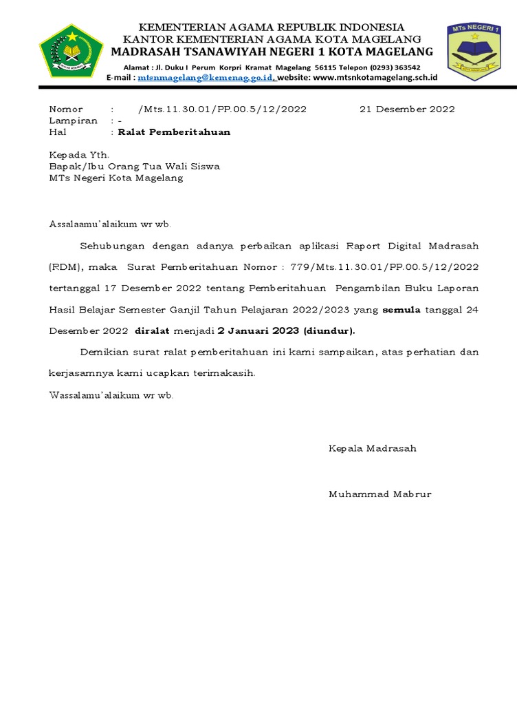 Ralat Pemberitahuan | PDF