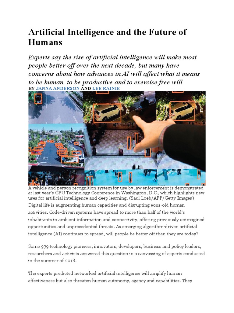 Artificial Intelligence and The Future of Humans: Janna Anderson Lee Rainie | PDF