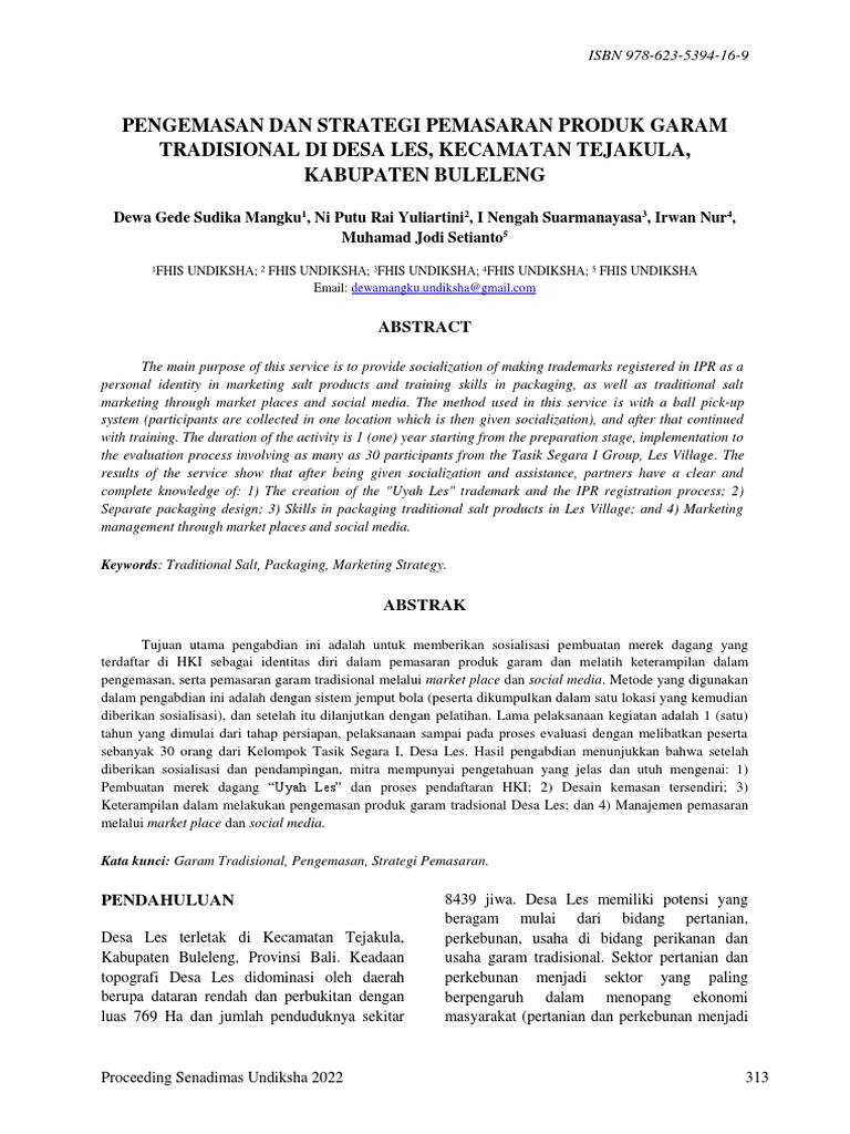 Pengemasan Garam | PDF