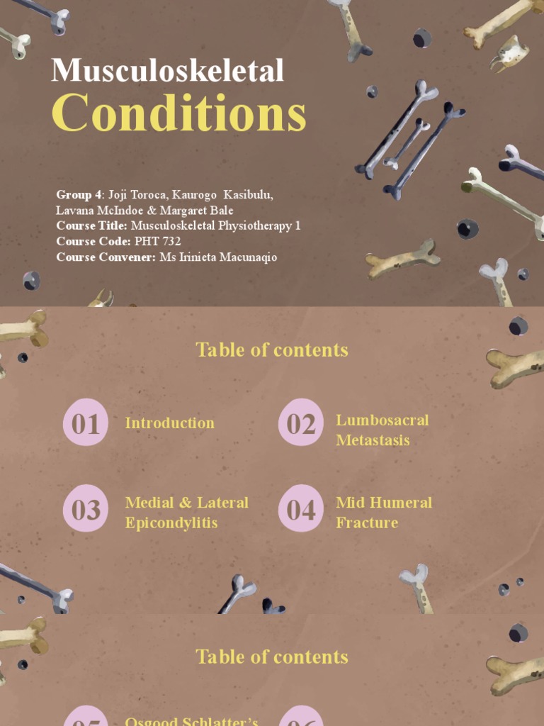 Musculoskeletal Conditions | PDF