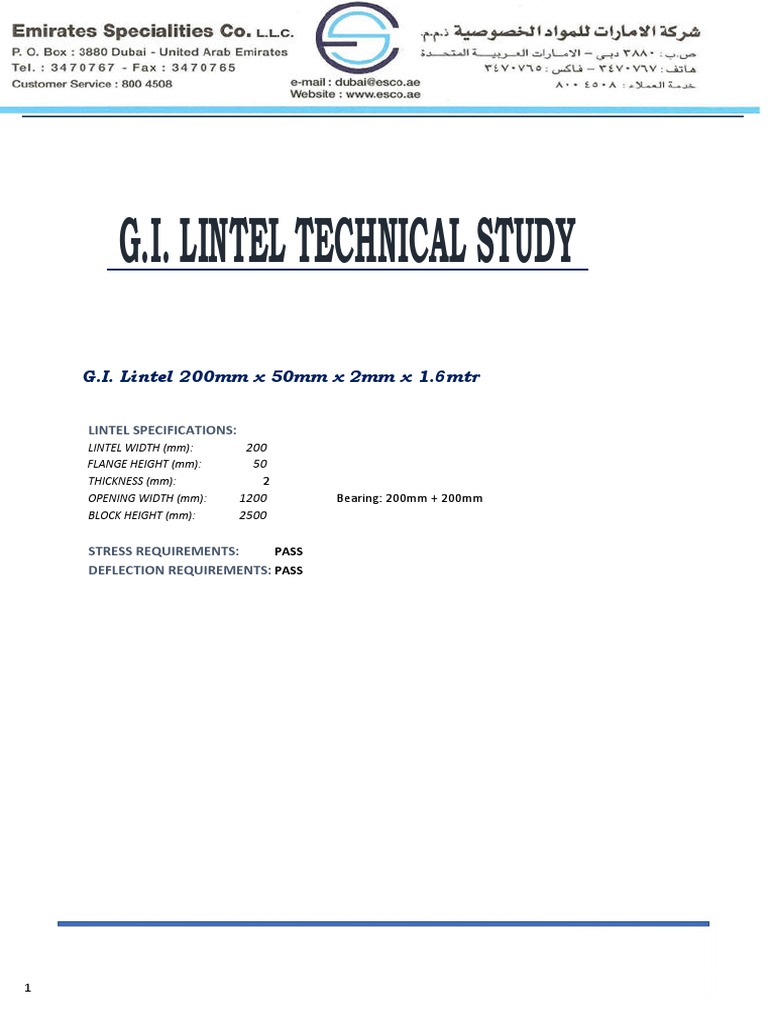 GI Lintel Technical Study 200 | PDF | Physical Sciences | Building ...