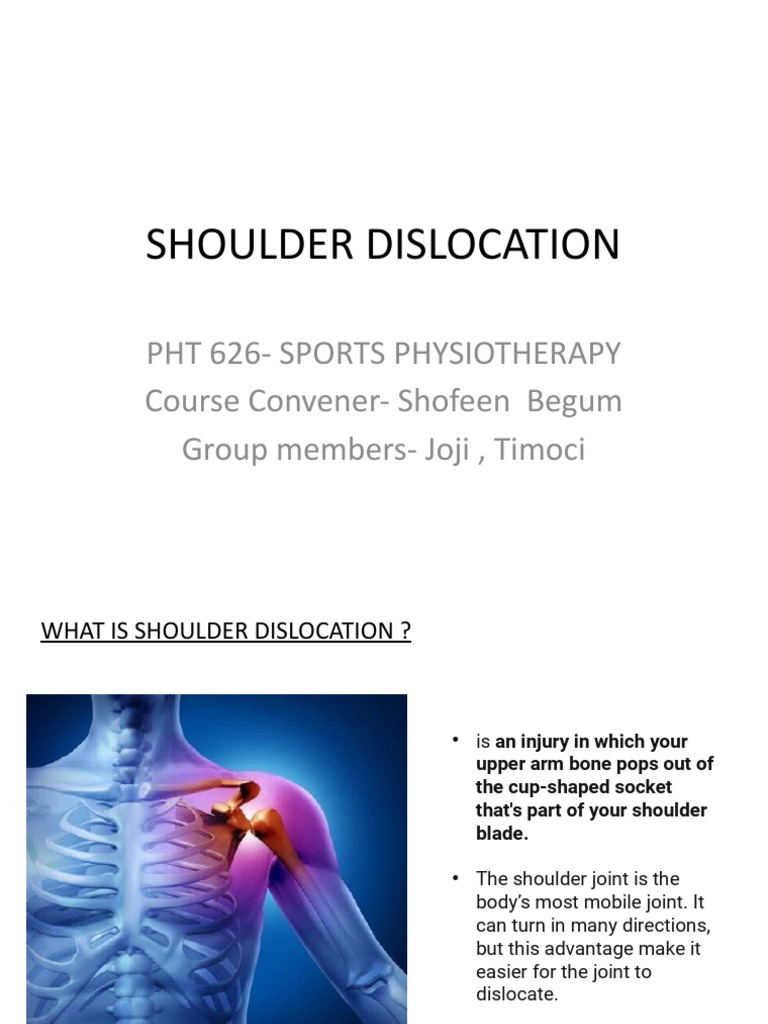 Shoulder Dislocation | PDF | Shoulder | Musculoskeletal Disorders