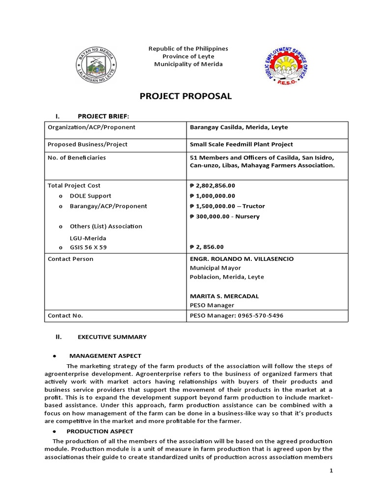 Small Scale Feedmill Proposal | PDF