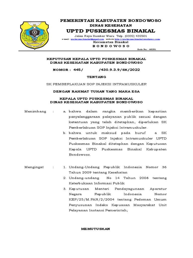 SK Sop Injeksi Im | PDF