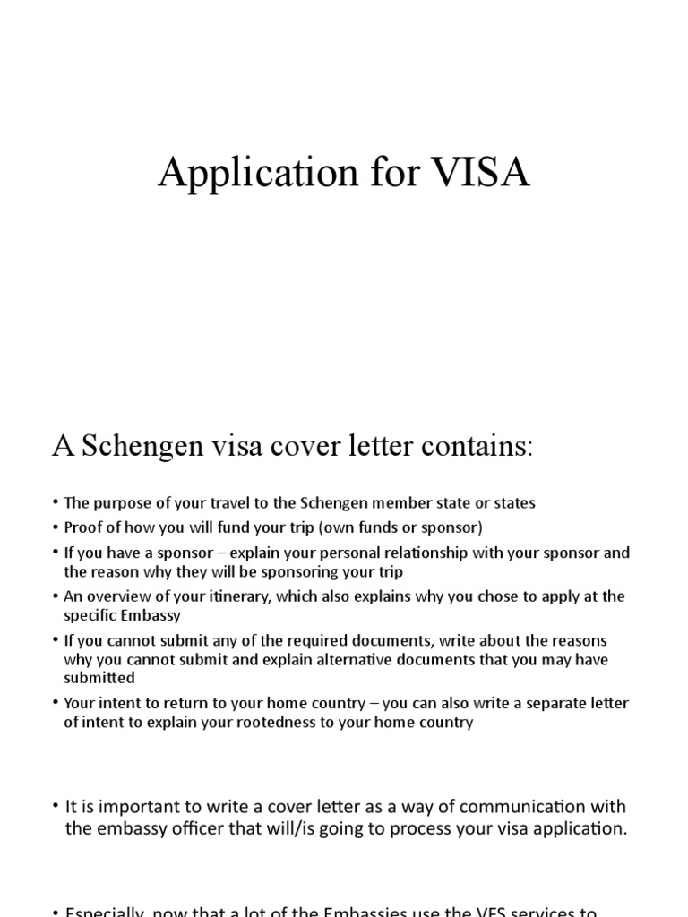 Application For Visa Pdf Travel Visa