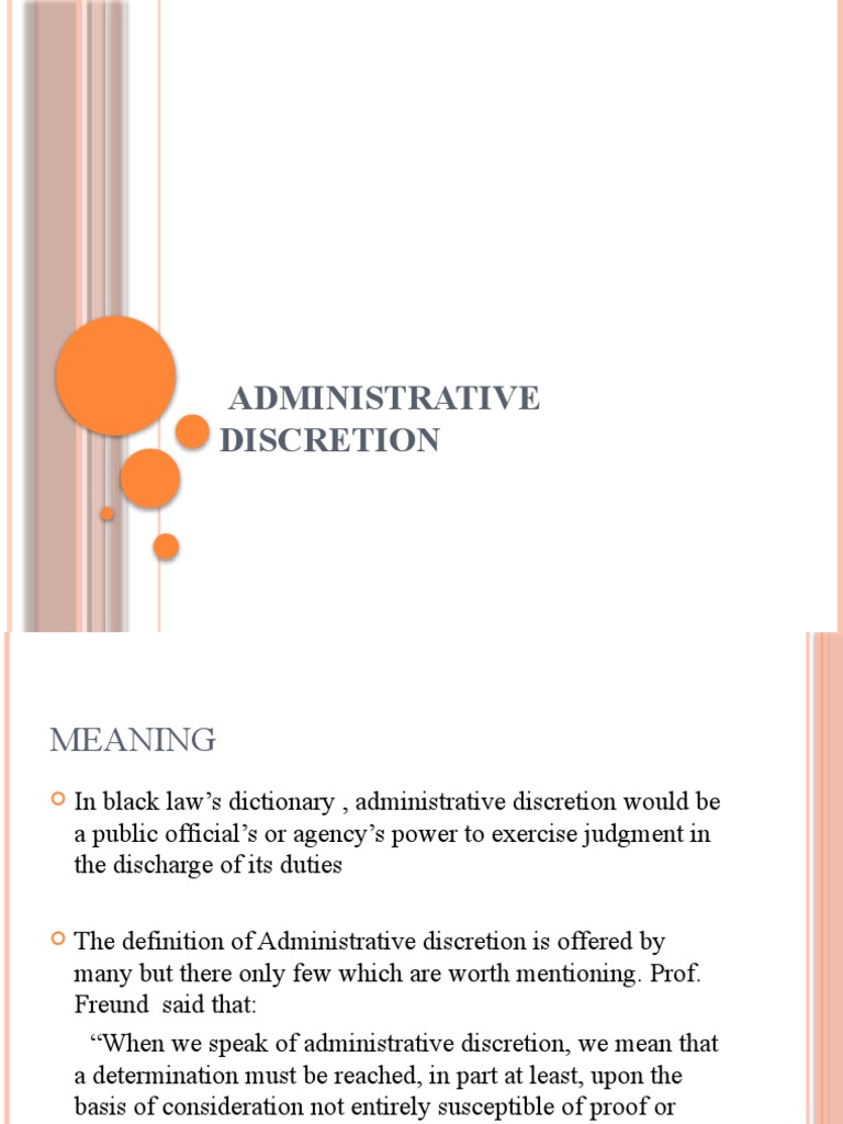 Understanding Administrative Discretion | PDF | Discretion | Judicial ...