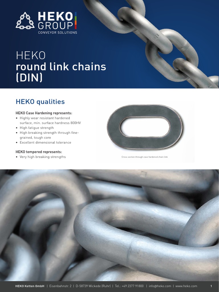 DB-011 HEKO Round-Link-Chains DIN EN | PDF
