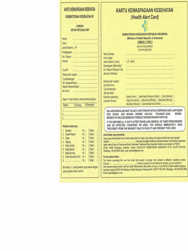 Health Alert Card | PDF