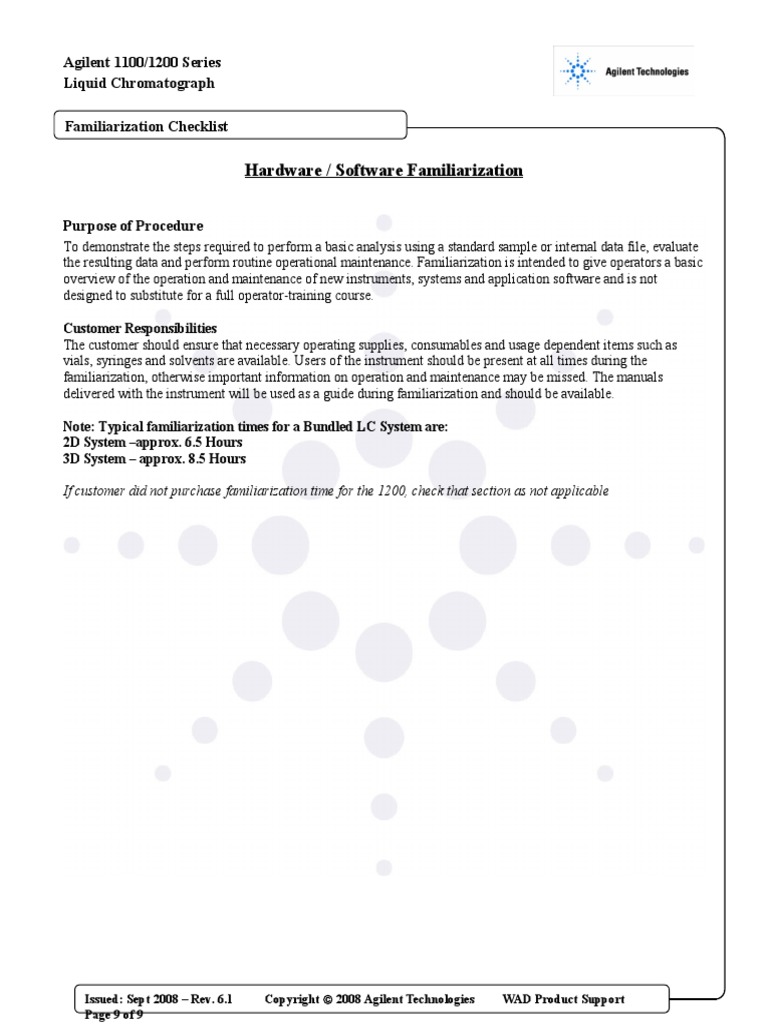 01200-90604 Familiarization1100-1200 Checklist 61 002 | PDF | Computer File | Computing