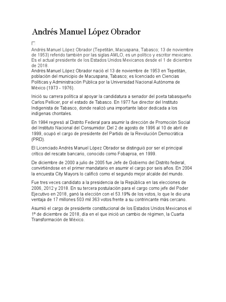 Andrés Manuel López Obrador | PDF