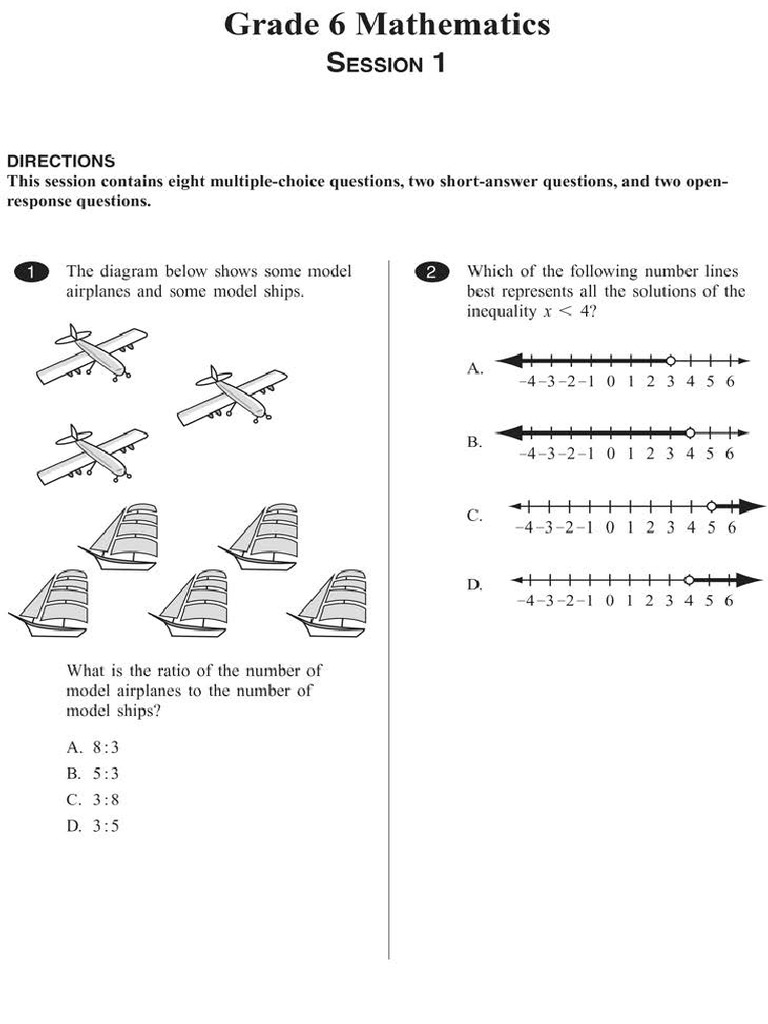6th Grade Sol Practice Tests Math