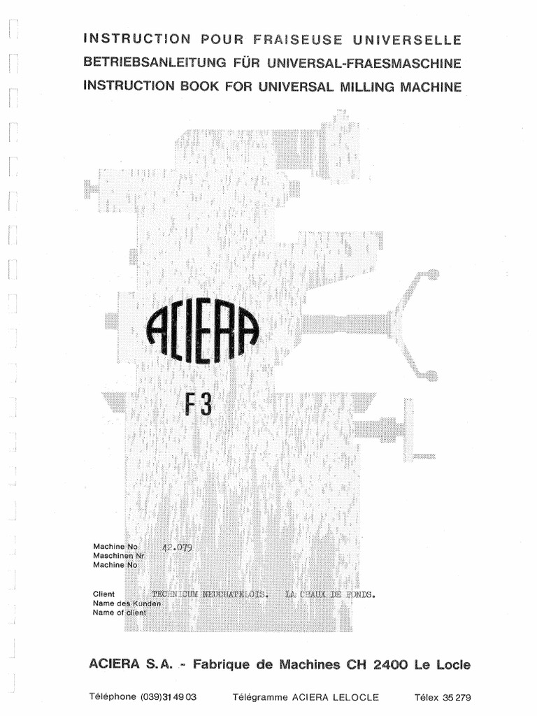 Aciera F3 1974 | PDF
