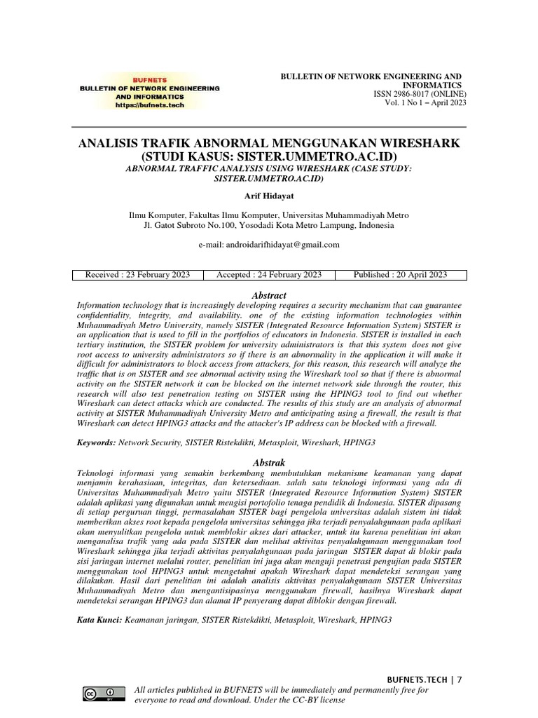 Abnormal Traffic Analysis with Wireshark | PDF | Transmission Control ...