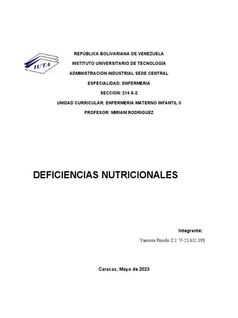 Desnutricion En Infantes Materno Descargar Gratis Pdf Obesidad