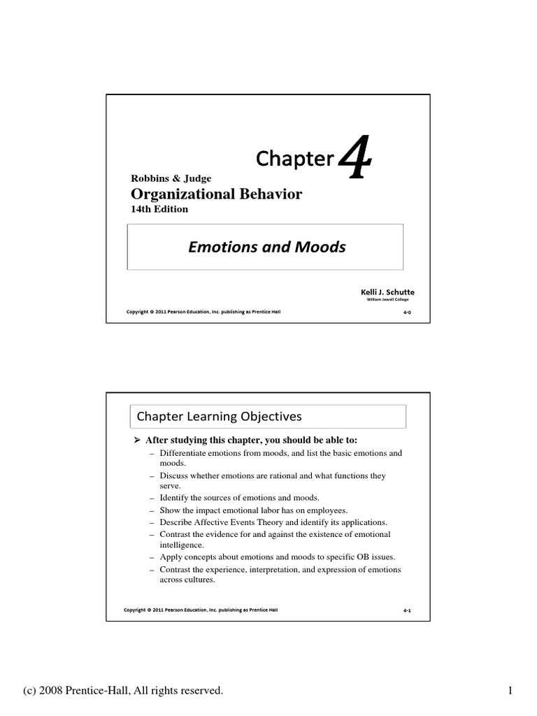 Robbins Ob14 PPT 04 | PDF | Emotions | Mental Health