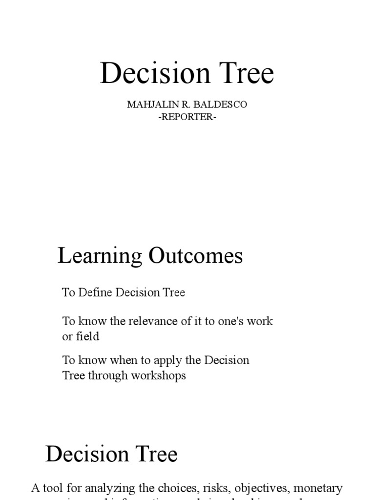 Decision Tree | PDF