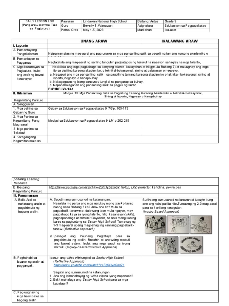 Daily Lesson Log Grade9 Esp | PDF