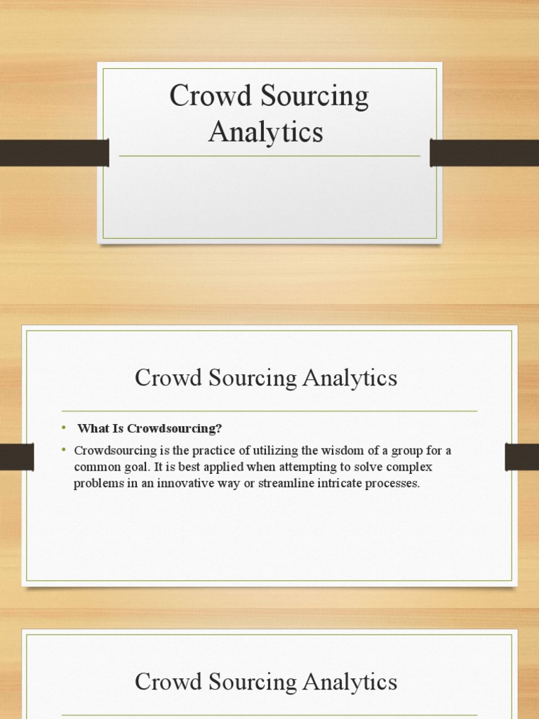 Crowd Sourcing Analytics | PDF | Crowdsourcing | Analytics