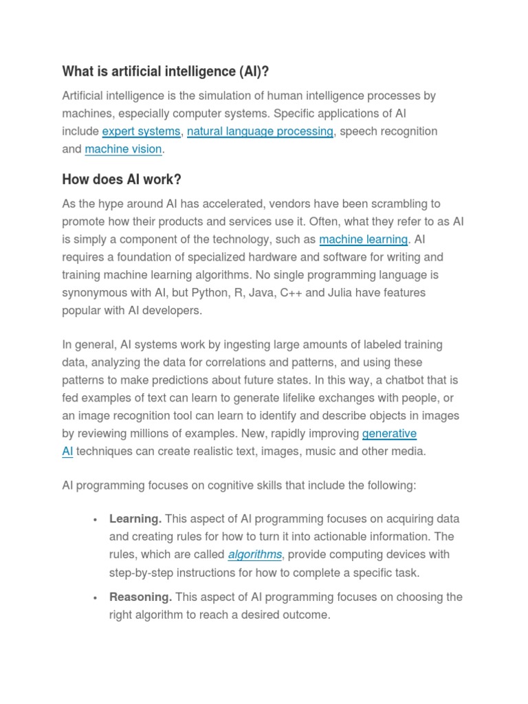 What Is Ai Technology | PDF | Artificial Intelligence | Intelligence ...