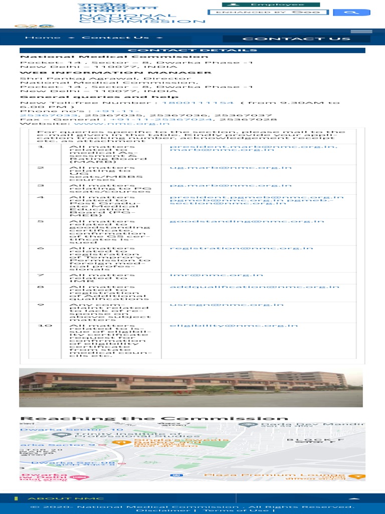 Contact Us NMC | PDF | Medical Education | Health Care