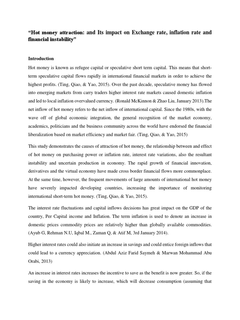 Hot Money Research Paper | PDF