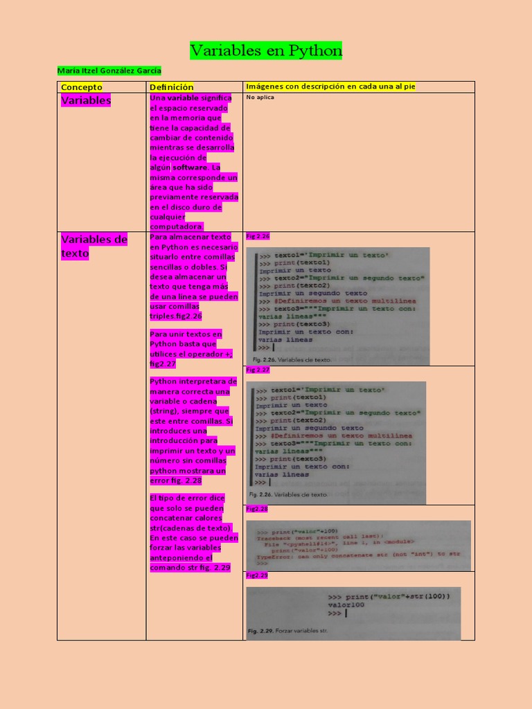 Variables en Python | PDF | Python (lenguaje de programación) | Variable (informática)